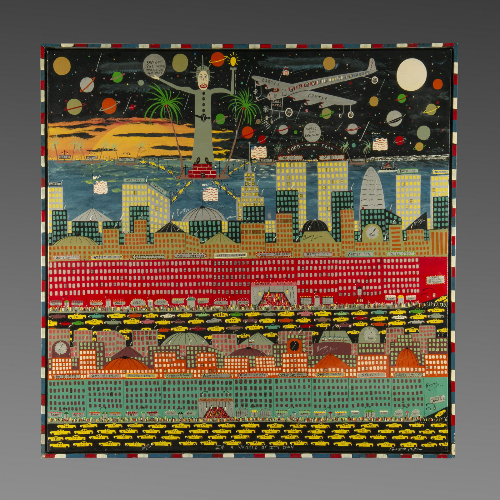 Benny Carter Folk Art Painting On Canvas