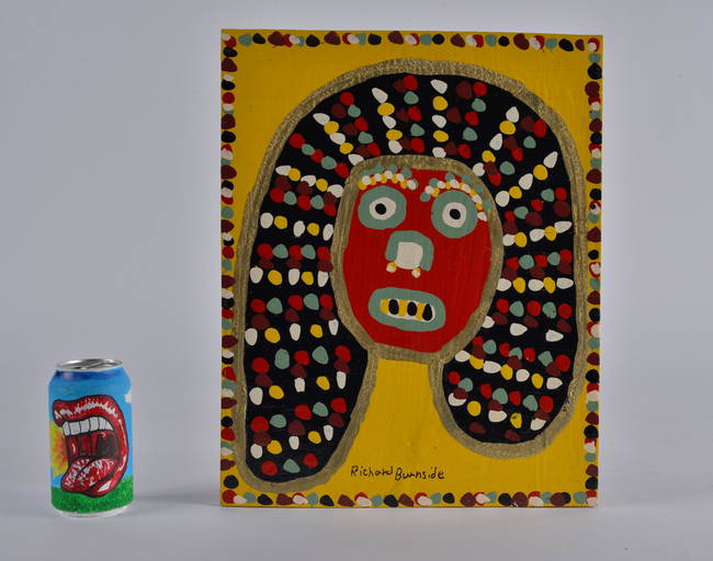 Richard Burnside Folk Art Painting On Plywood