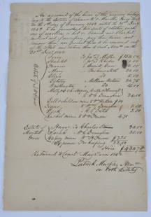 North Carolina Slave Document