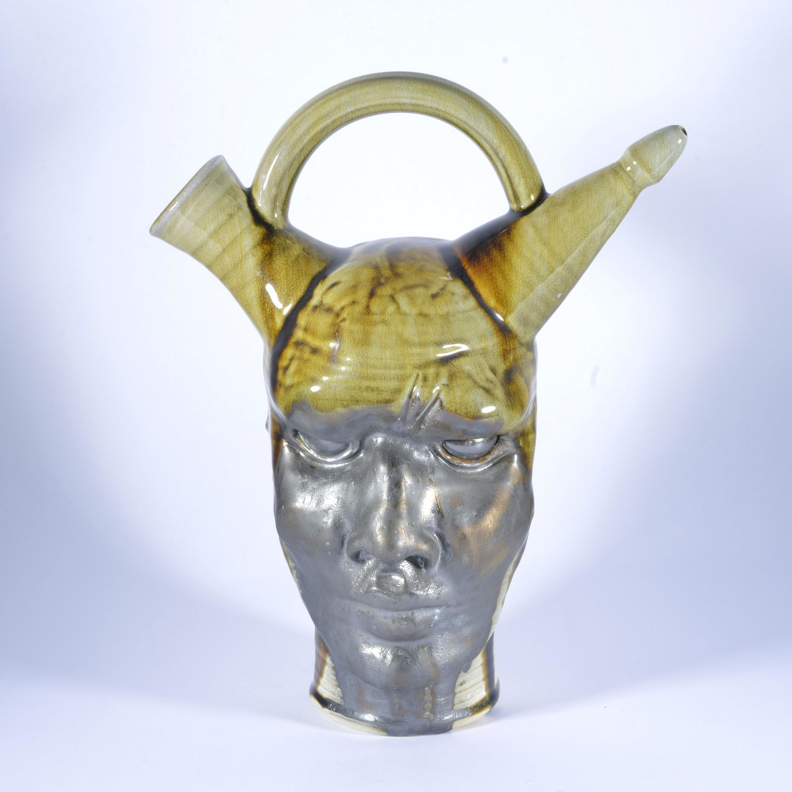 Peter Lenzo Face Jug - Mar 19, 2022 | Ledbetter Folk Art Auction in NC