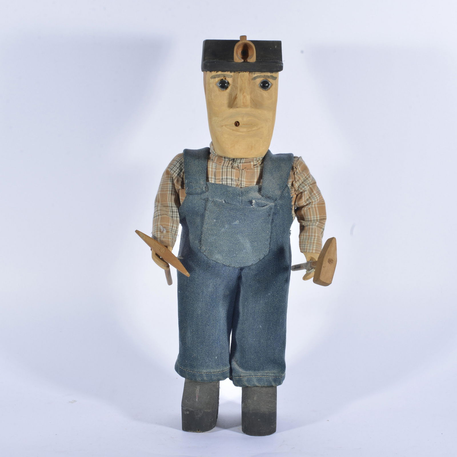 Troy Webb folk Art Carved figure - Mar 19, 2022 | Ledbetter Folk Art ...
