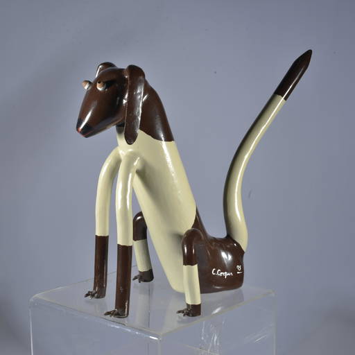 CALVIN COOPER FOLK ART DOG - Apr 16, 2022 | Ledbetter Folk Art Auction ...