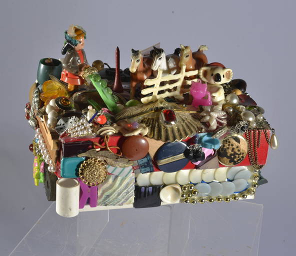 Timothy Hedden Folk Art Collage Mixed Media Box