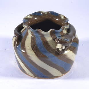 Charles Charlie Lisk Multihandle Alkaline Vase Pottery Nc