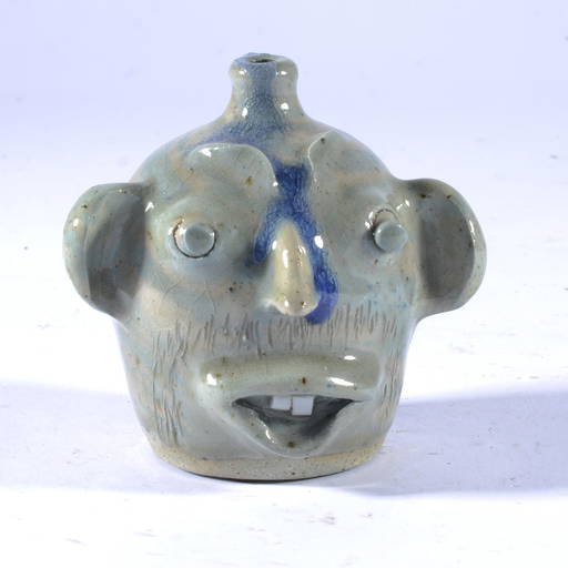 Gary Mitchell Pottery Mini Face Jug Rare Catawba Valley