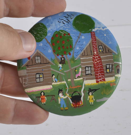 miniature painted button by Ron Causey Jr (#0017) on Aug 27, 2022 ...