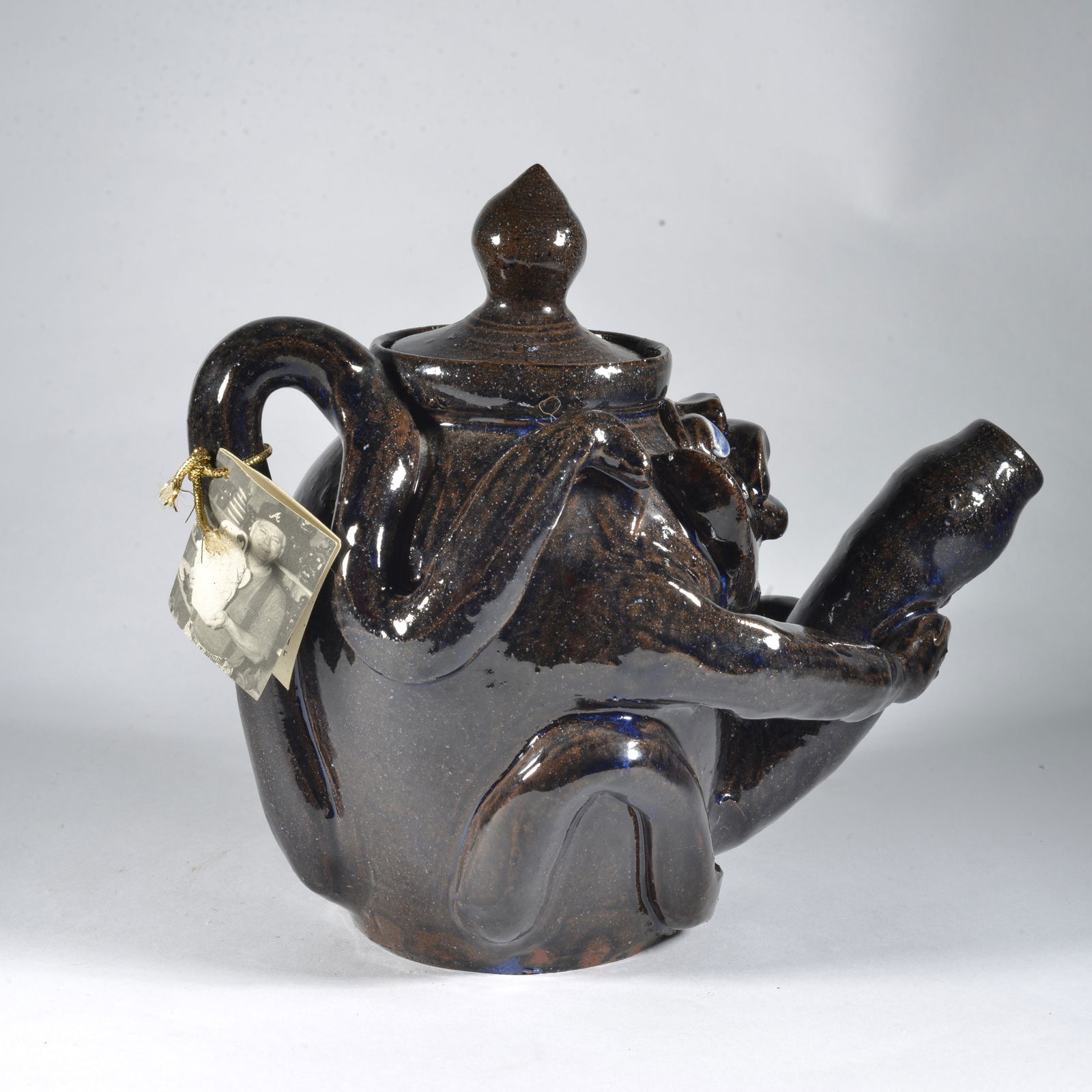 Albert Hodge Monkey Jug Tea Pot Catawba Valley Pottery Nc