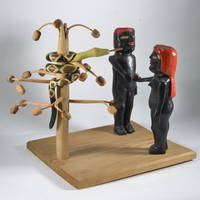 Edgar Tolson Carved Wood Adam and Eve - Oct 08, 2022 | Ledbetter Folk ...