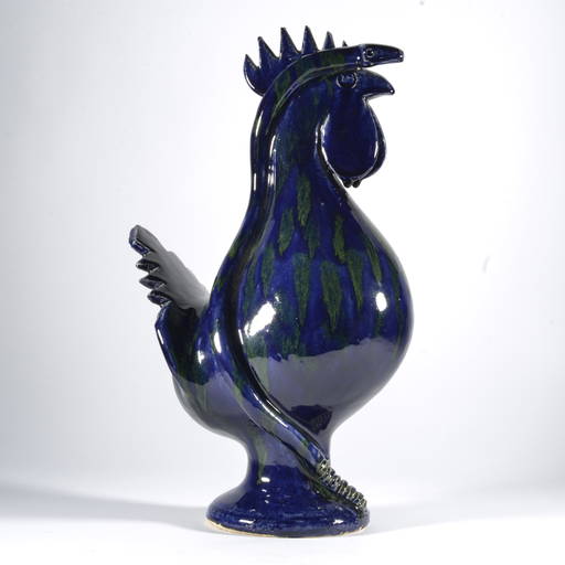 Edwin Meaders Rooster with Snake - Dec 16, 2022 | Ledbetter Folk Art Auction in NC