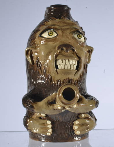 Stacy Lambert Folk Pottery Monkey Jug (#0013) on Jan 06, 2023 ...