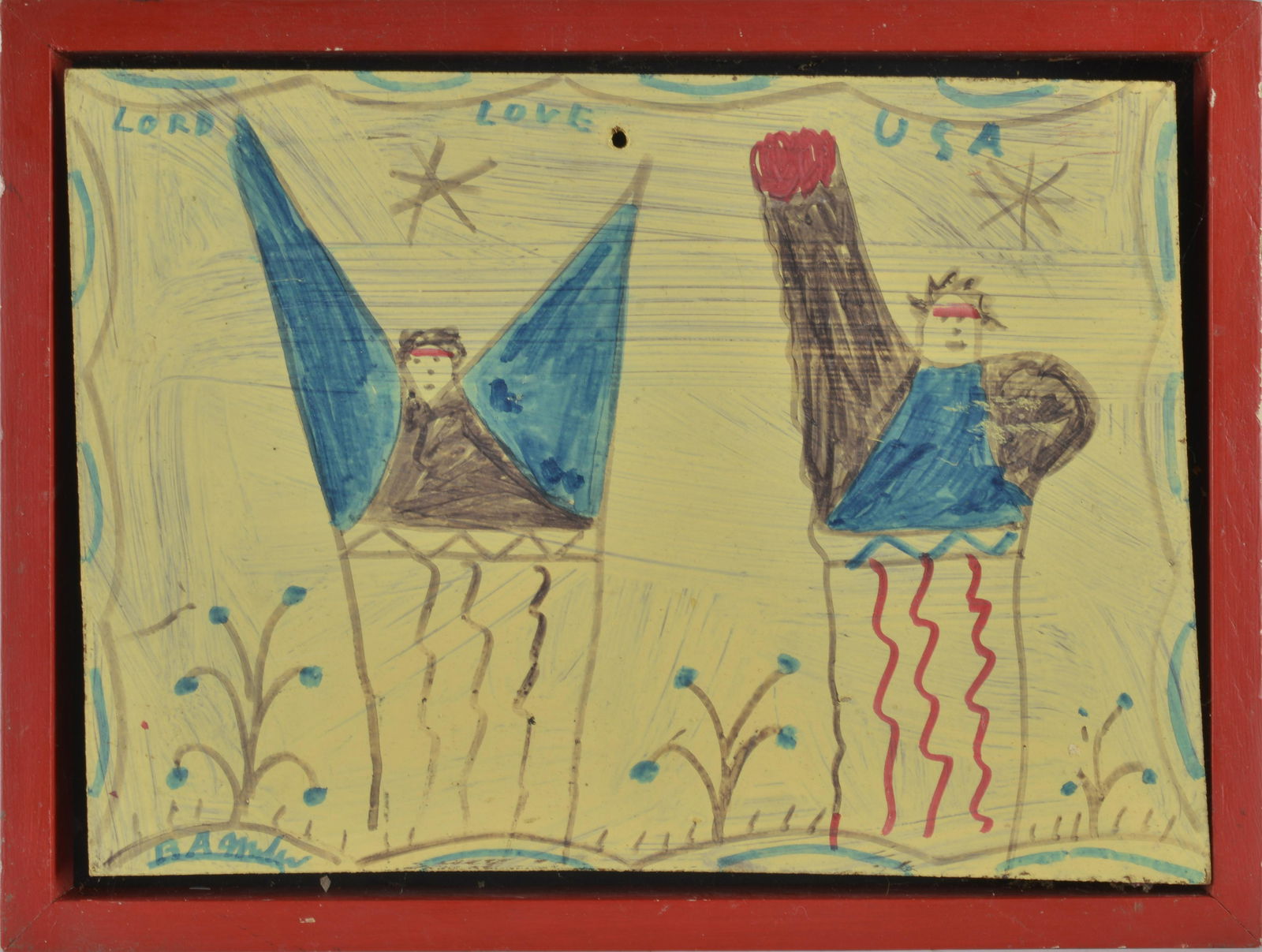 RA Miller (1912 - 2006) Folk Art Painting (#0221) on Jan 06, 2023 ...