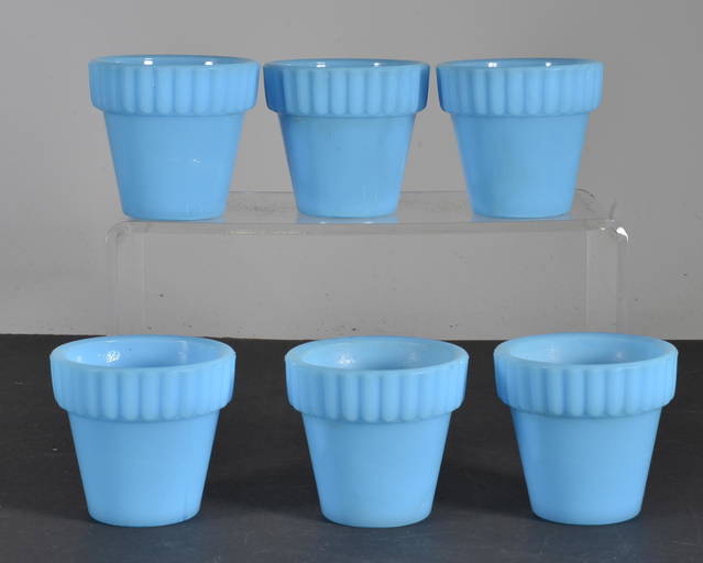 Collection Of Arko Agate Blue Flower Pots