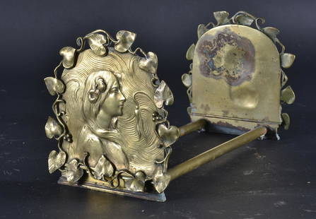 Knowledge Art Nouveau Lady Bookends