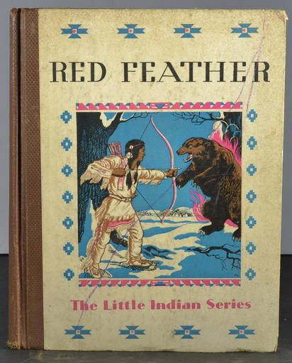 Antique Book Red Feather
