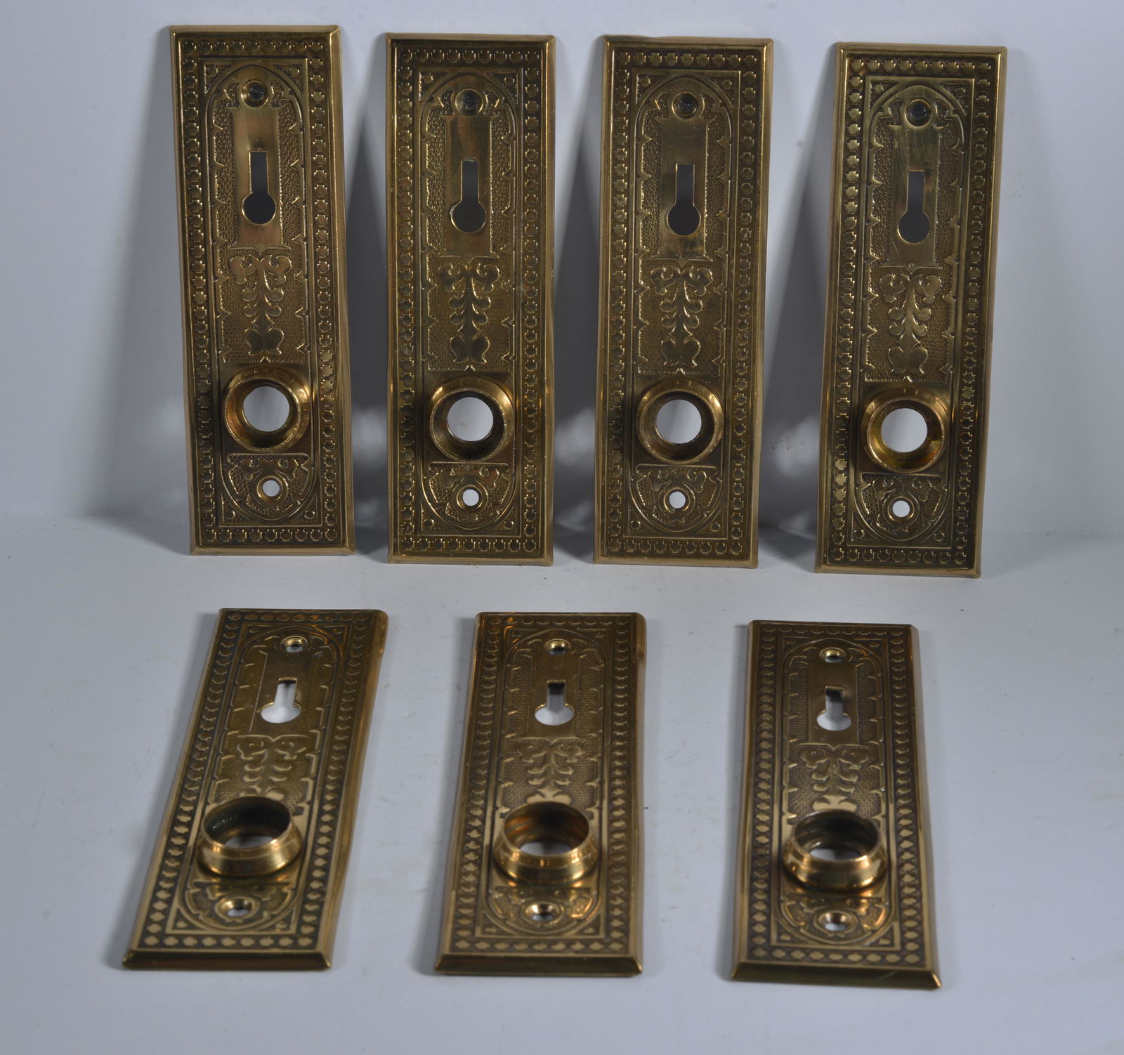 Antique Door Knob Back Plate Set (7)