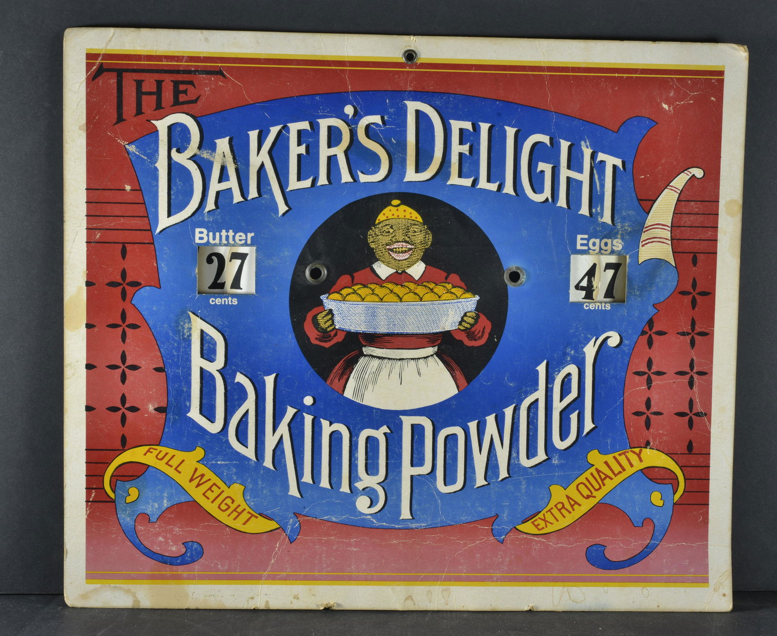 Cardboard Baker's Delight Baking Powder Sign