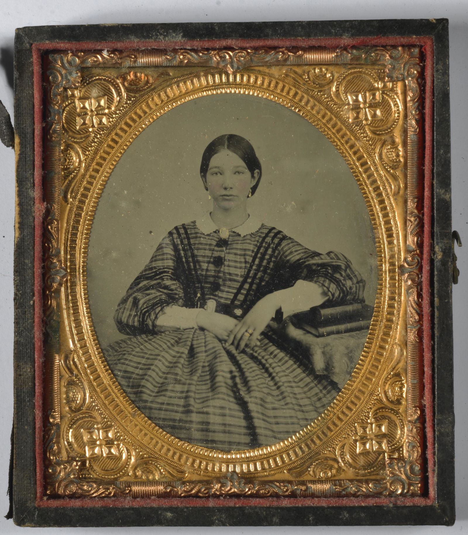 Vintage Ambrotype Woman In Dress Auction