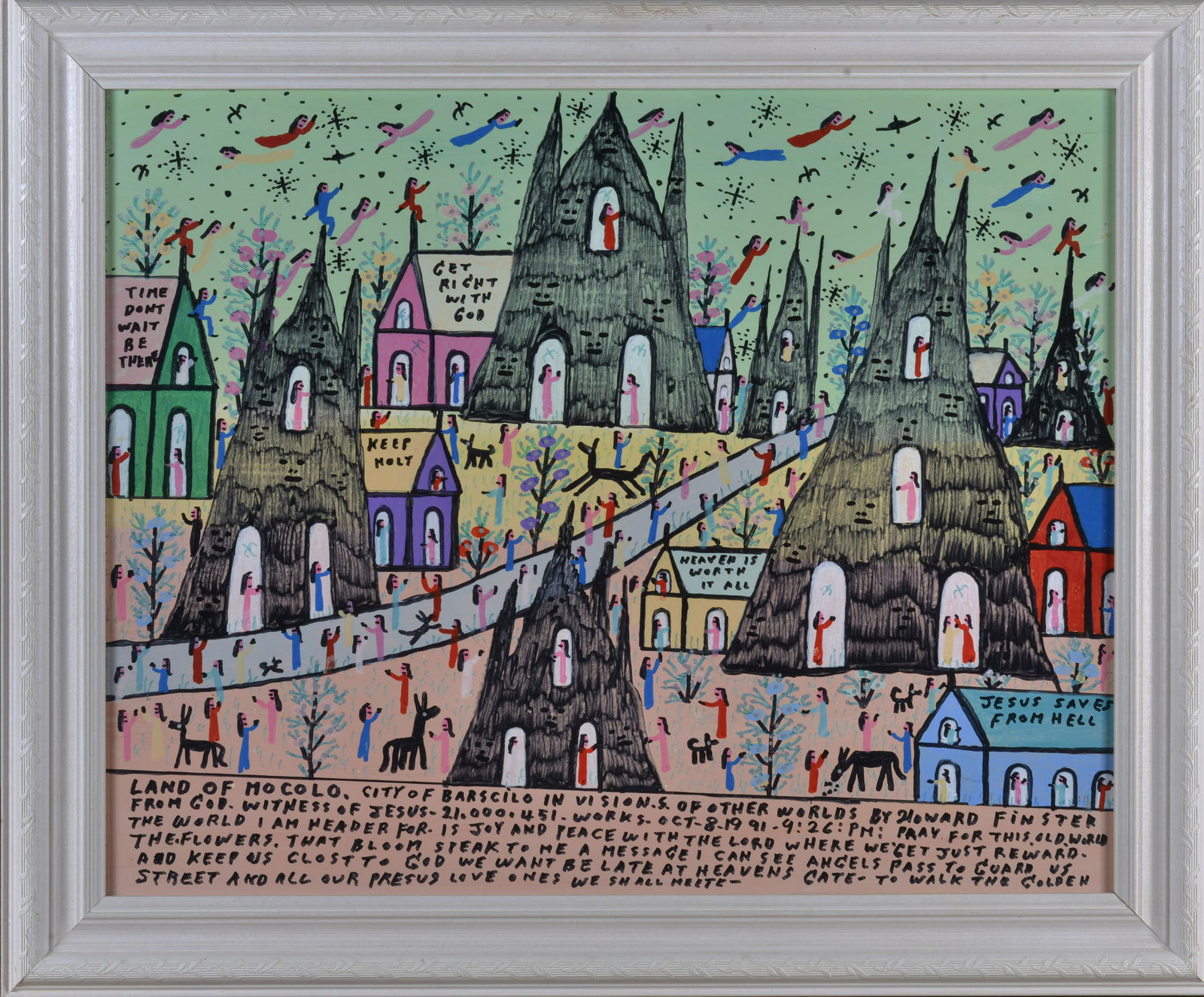 Howard Finster Folk Art Painting
