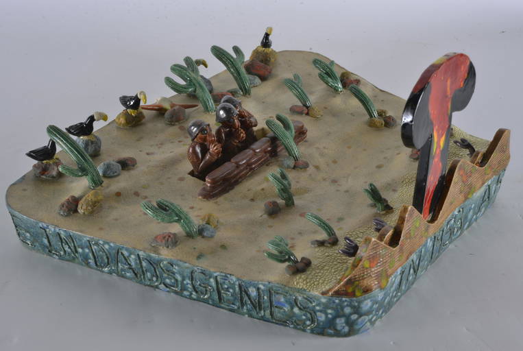 Pottery Sculpture Of Nuclear Test Bombing