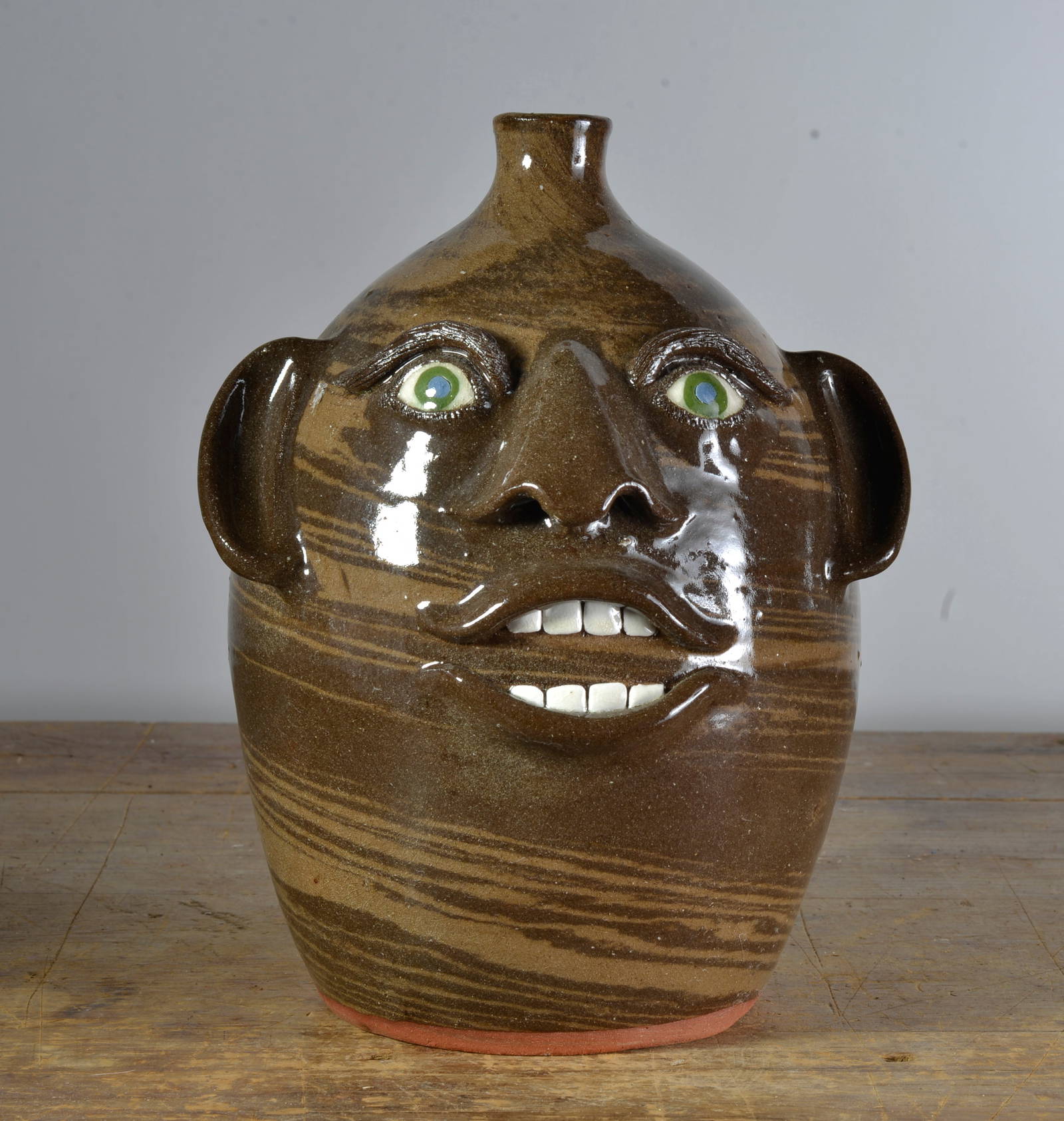 Joe Reinhardt Swirl Face Jug Auction