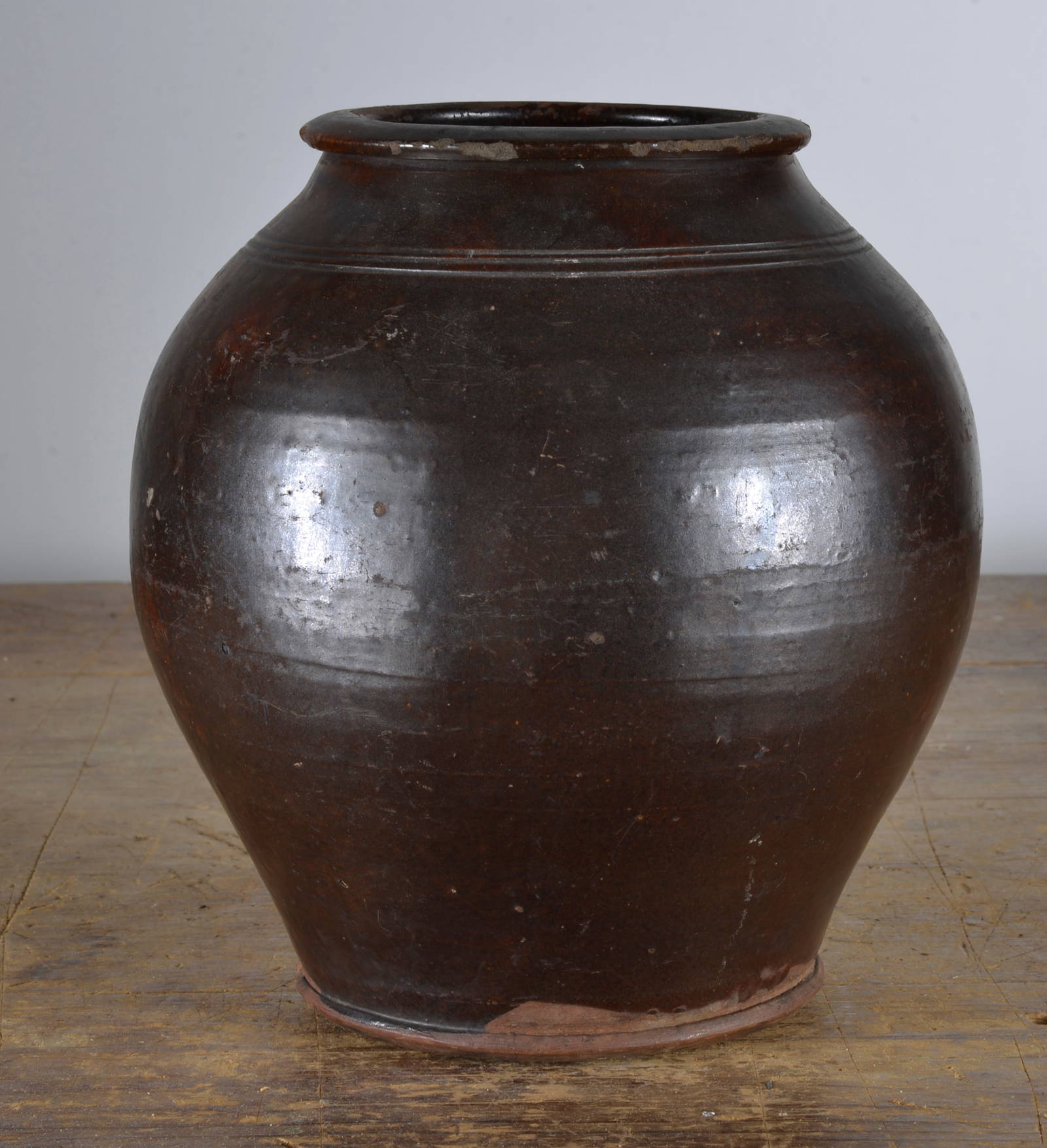 Early Redware Pottery Jar Auction