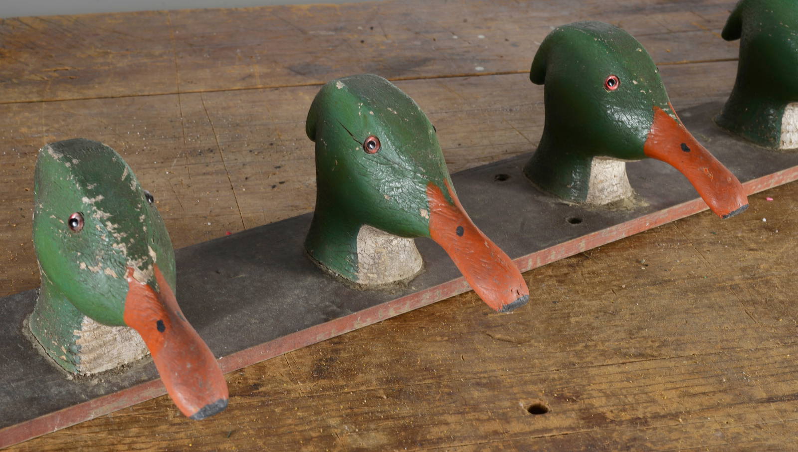 Antique Duck Decoy Head Coat Rack Auction