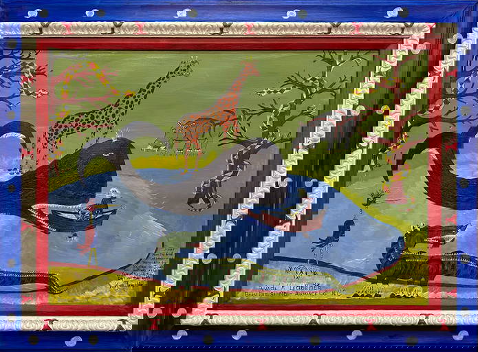 Wade Ledbetter (1951 ) Folk Art Painting 44"x32"