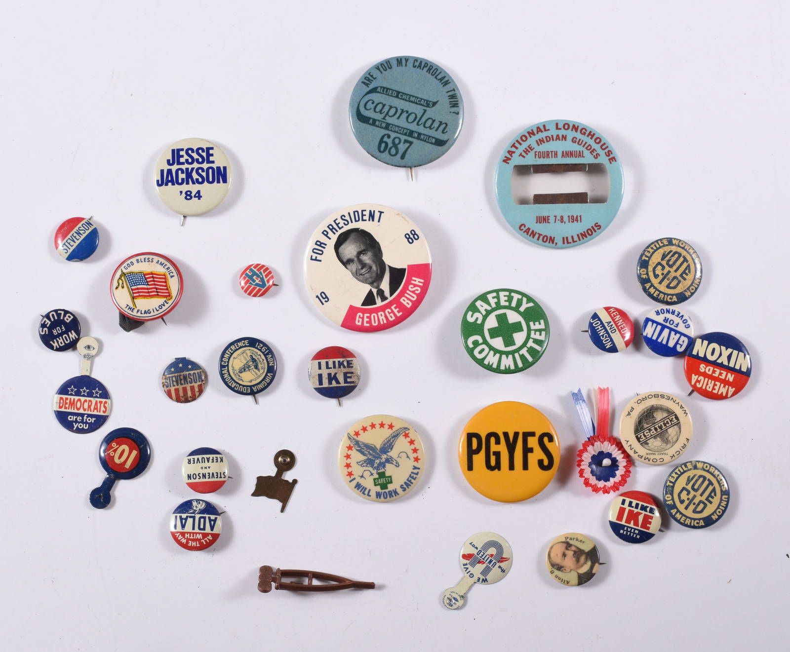 Political Buttons Collection Auction
