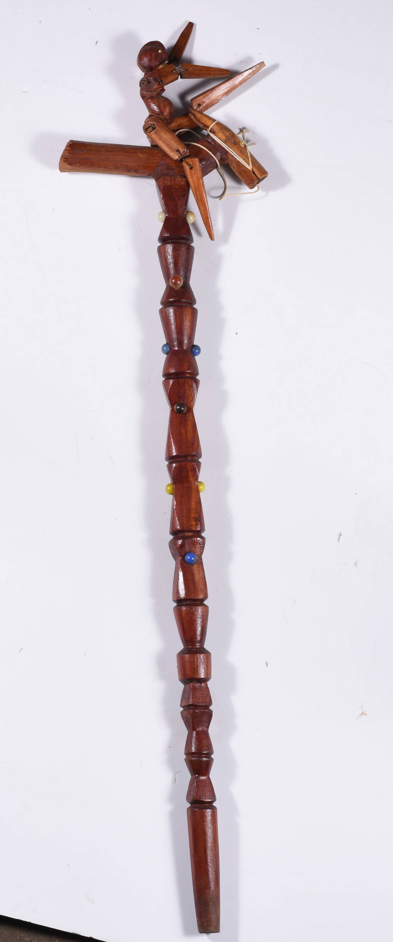 Folk Art Carved Walking Stick Auction