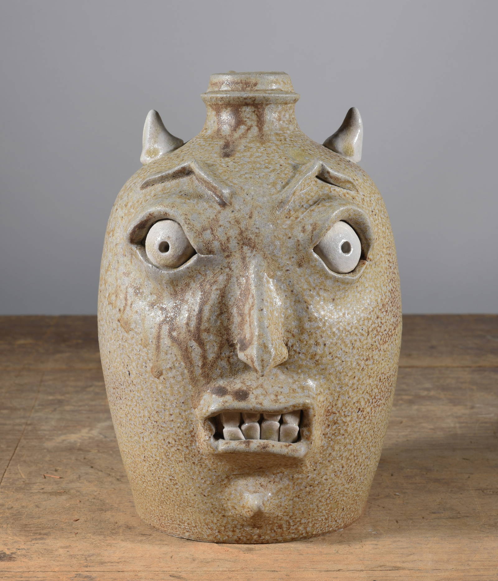 Jason Luck Salt Glazed Face Jug Auction