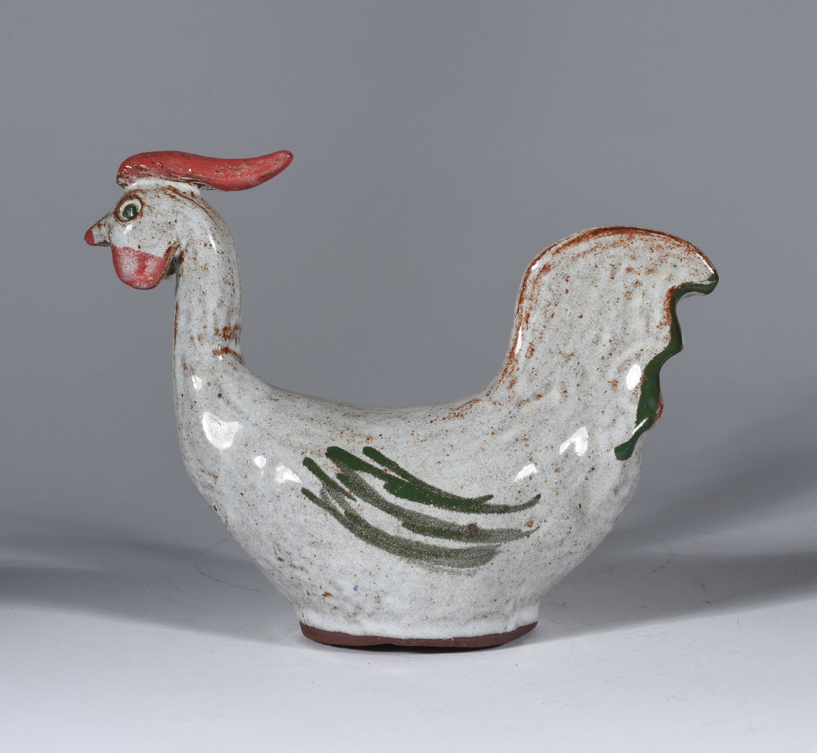 Lyn Craven With Ml Owens Pottery Rooster Auction