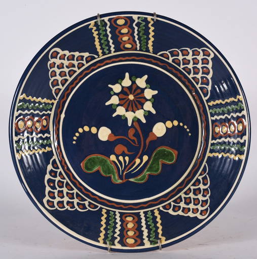 Westmoore Pottery Slip Decorated Dirt Dish