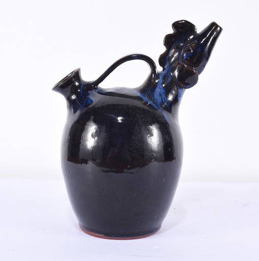 Jack Maness Folk Pottery Chicken Bottle