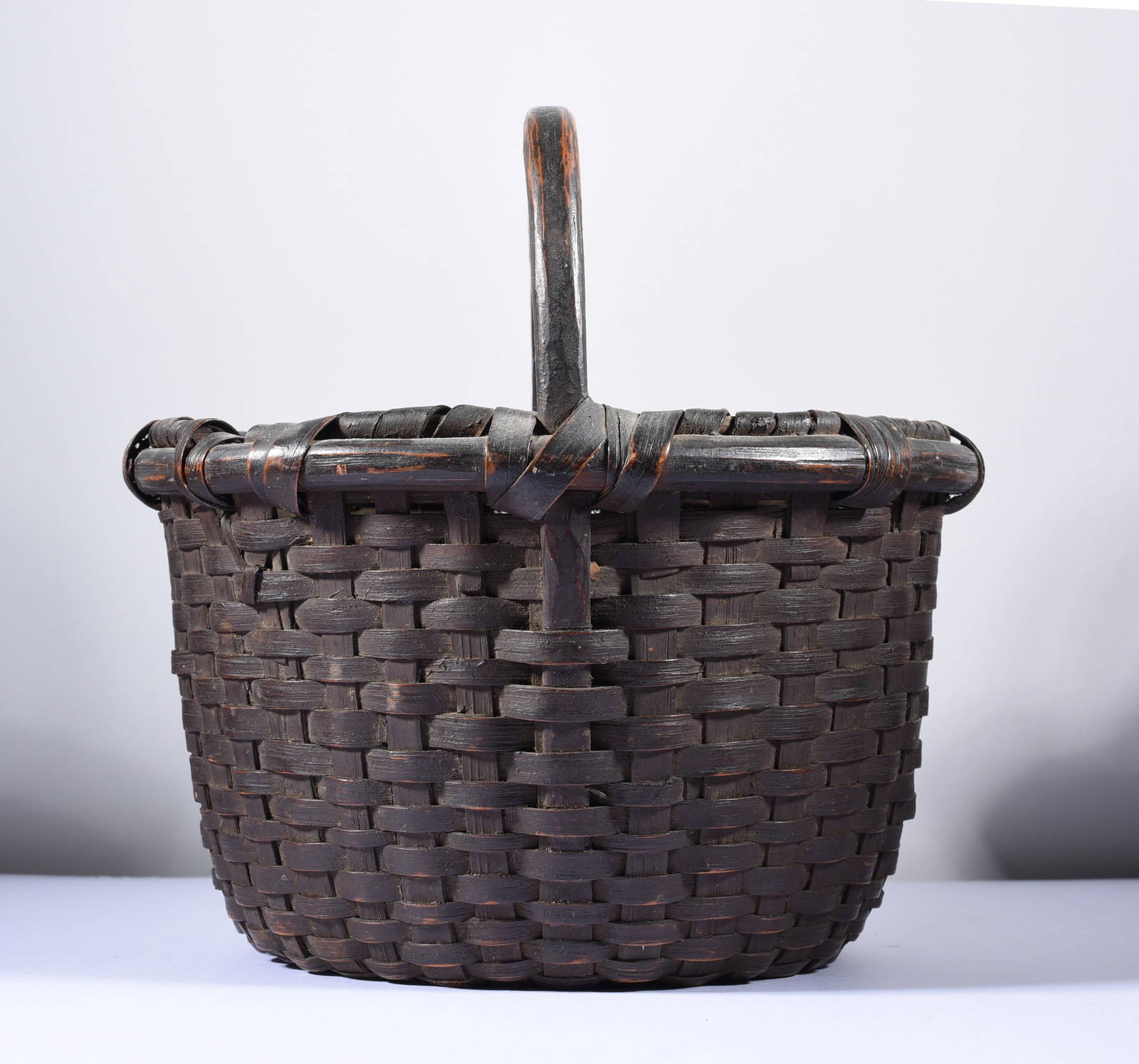 Antique Double Rim Basket Auction