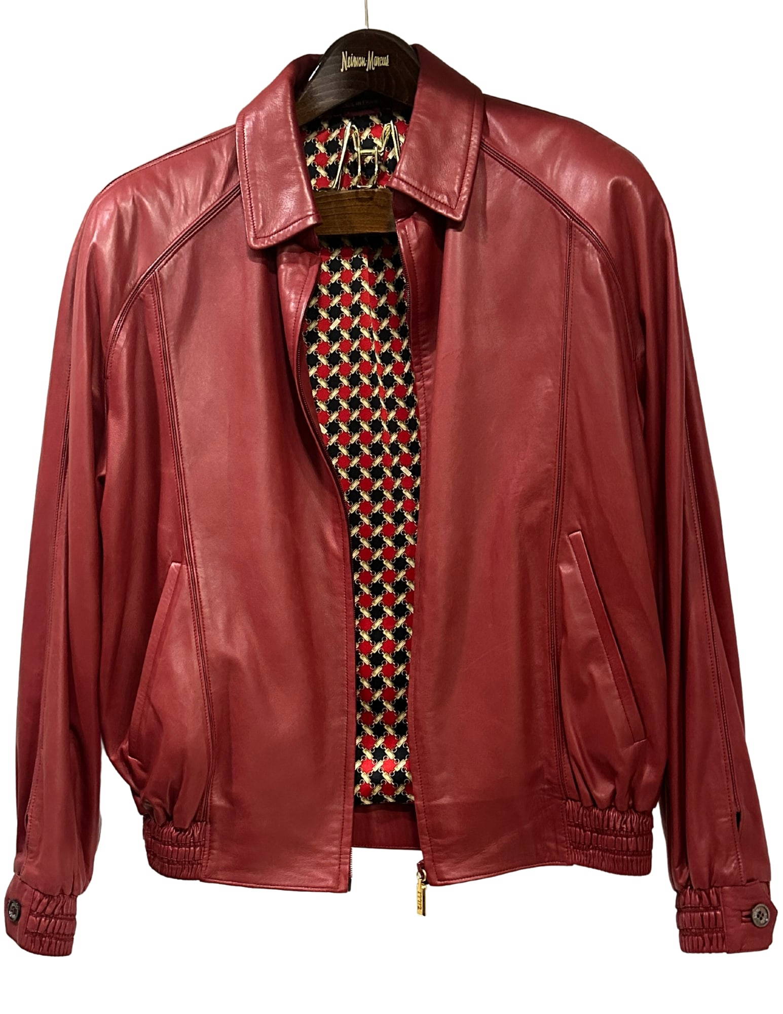Zilli, Jacket, Lambskin, Red, Size 38 Auction