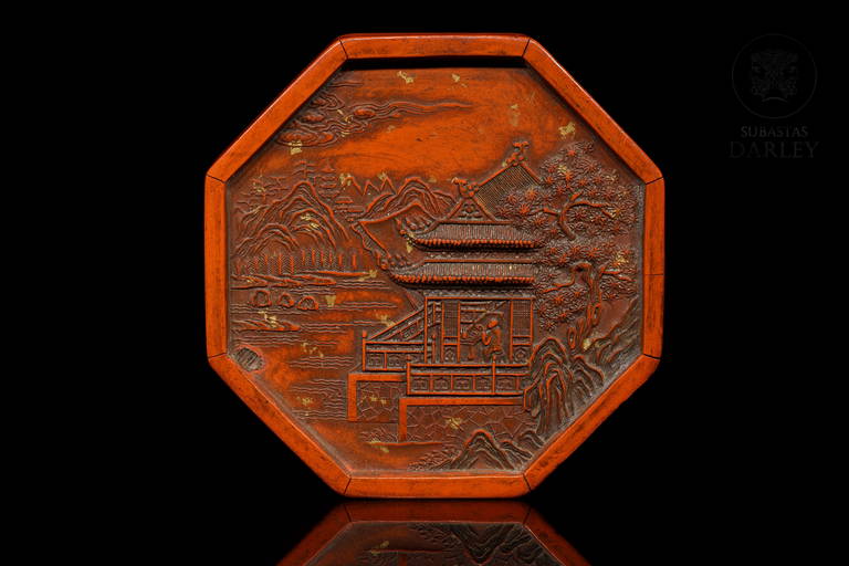 Cinnabar Ink Piece, Qing Dynasty, Qianlong