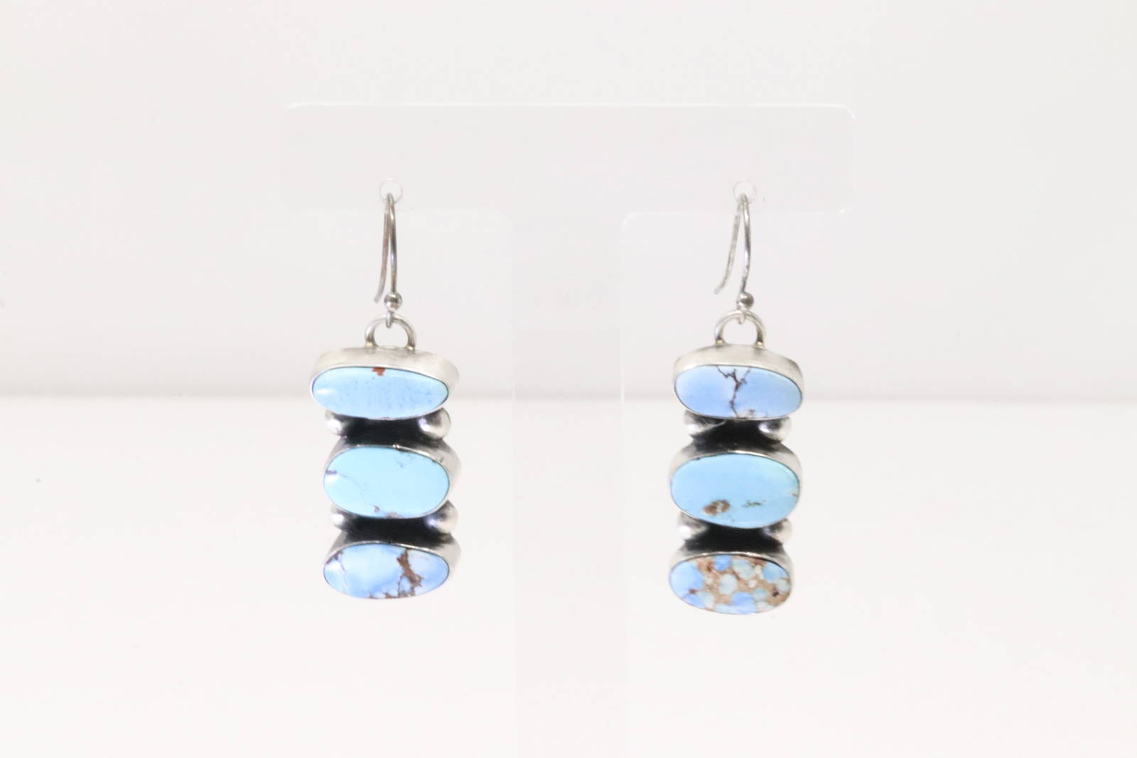 Native America Navajo Sterling Silver Golden Hill Turquoise Dangling ...