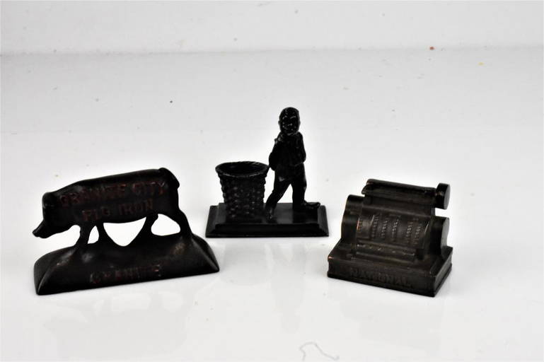 Antique Cast Iron Paperweight Grouping