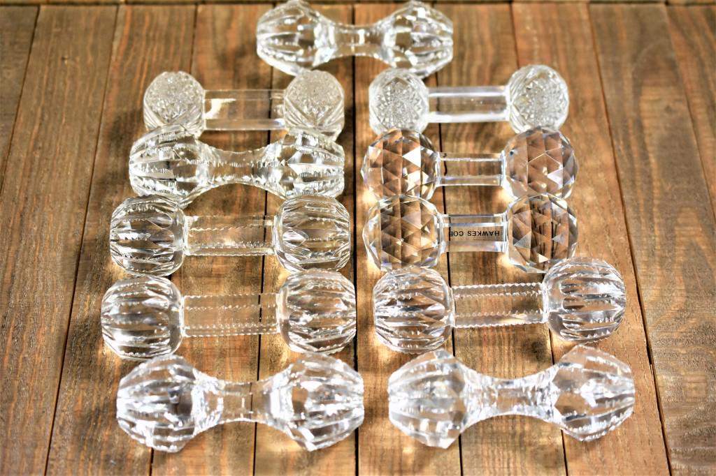 Antique Cut Glass Knife Rest Sets Grouping