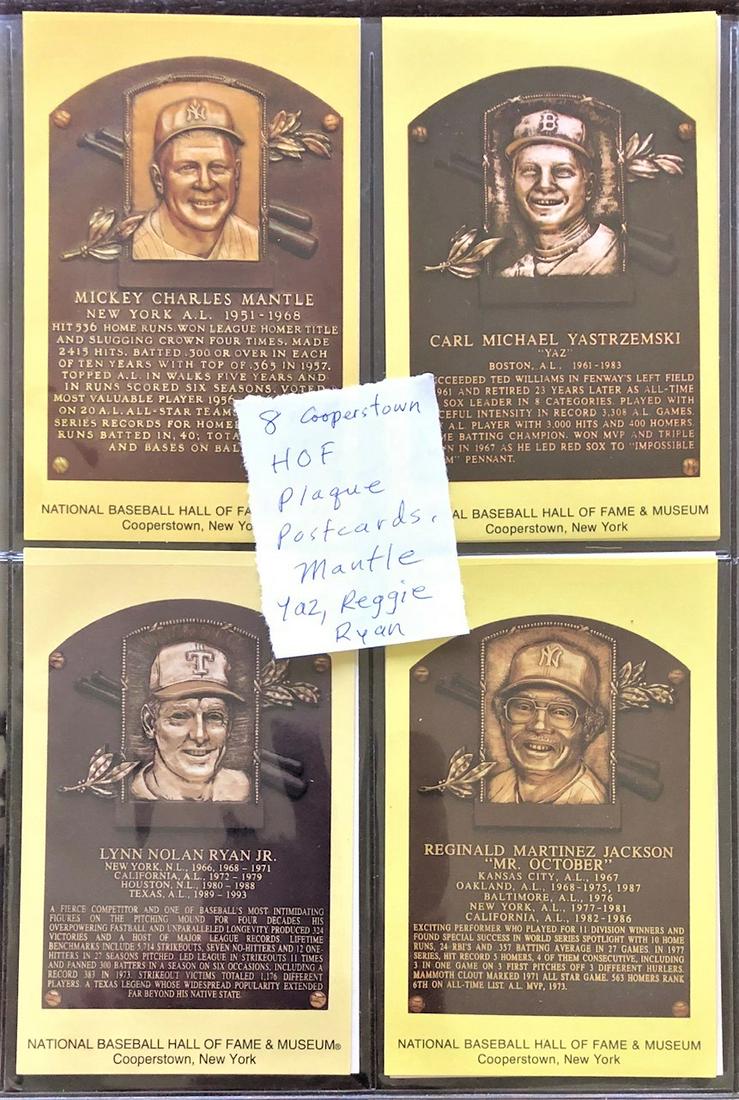 Lot 4 Cooperstown Hof Plaque Postcards