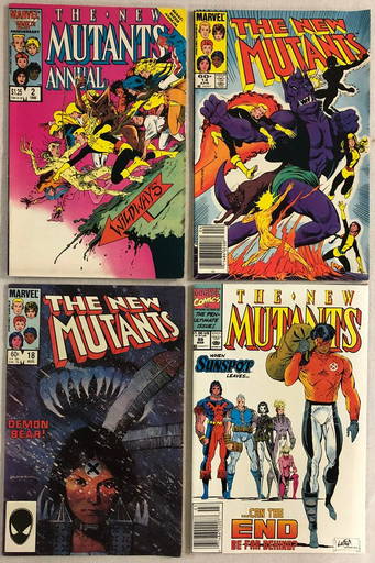 Lot 4 Vintage New Mutants Comic Books