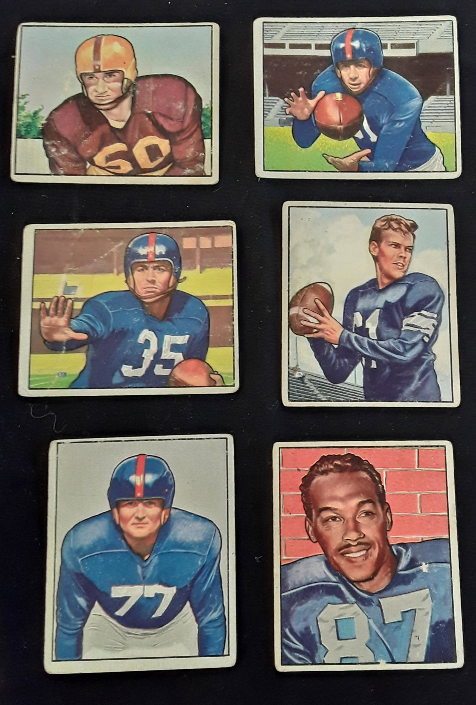 Lot 6 Bowman 1950 Football Cards