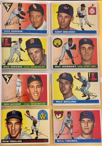 Lot 13 Topps 1955 Baseball Cards
