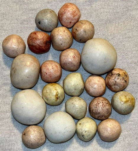 Lot 13 Vintage Clay Marbles