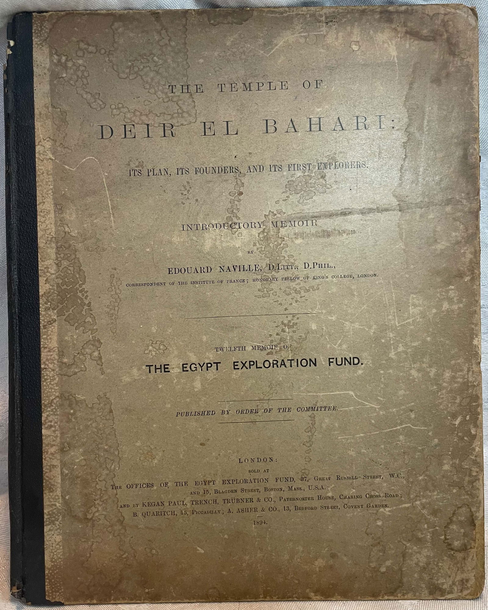 The Temple Of Deir El Bahari, Edouard Naville, 1894