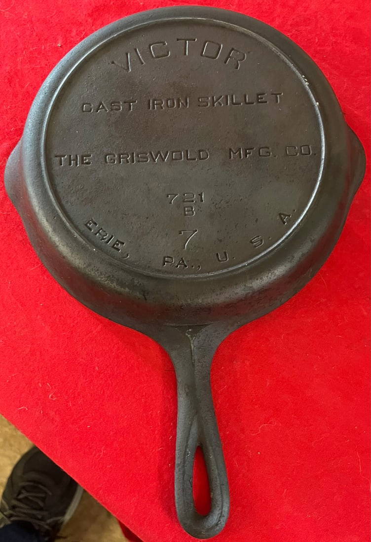 Early Griswold "victor" #7 Cast Iron Skillet Auction