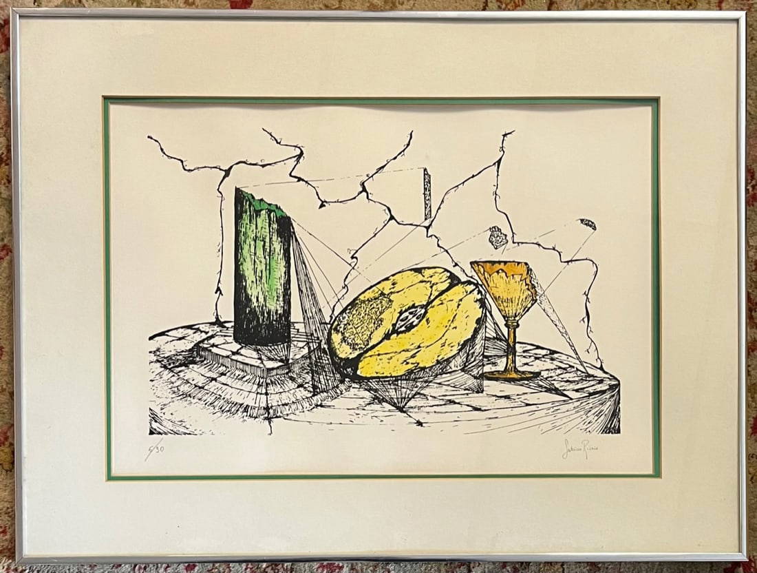 Framed Artist Signed Sabino Riccio Limited Edition Etching Auction