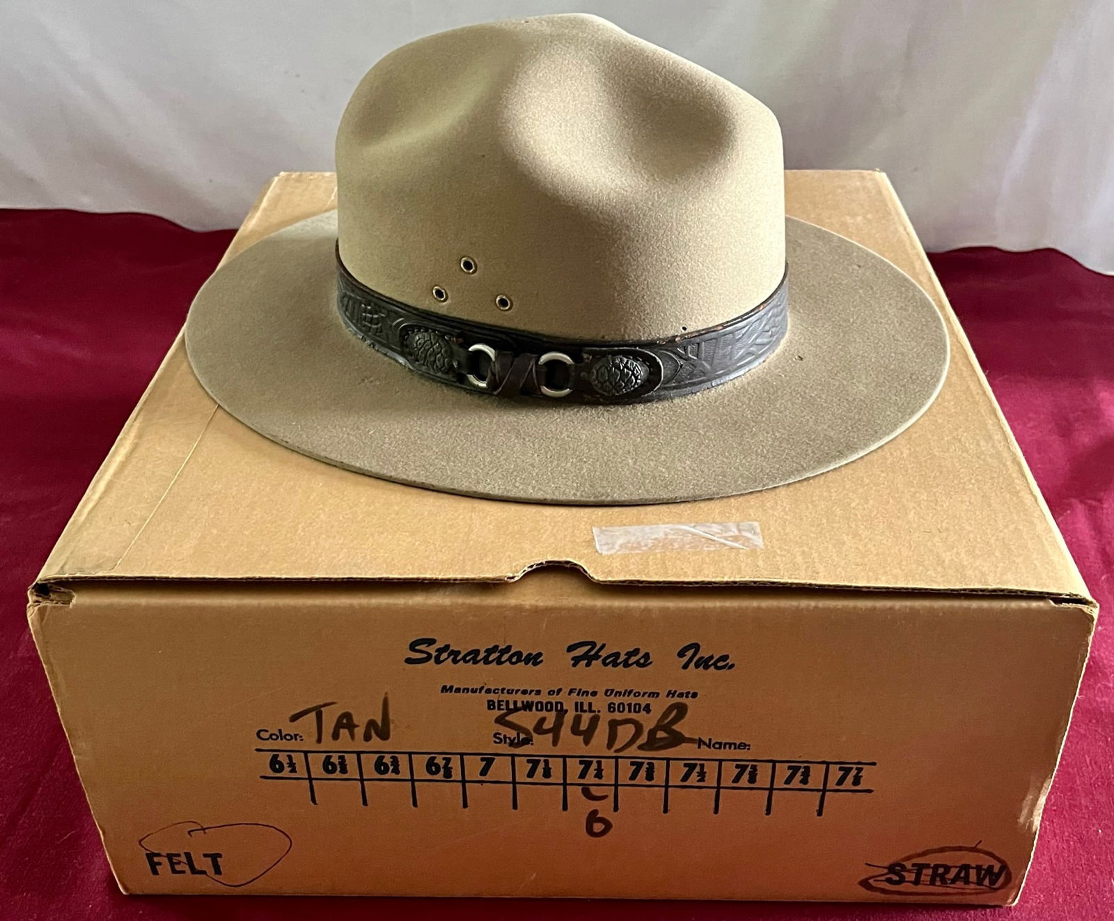 1920's Stetson Usnps / U.s. National Park Service Hat In Original Box