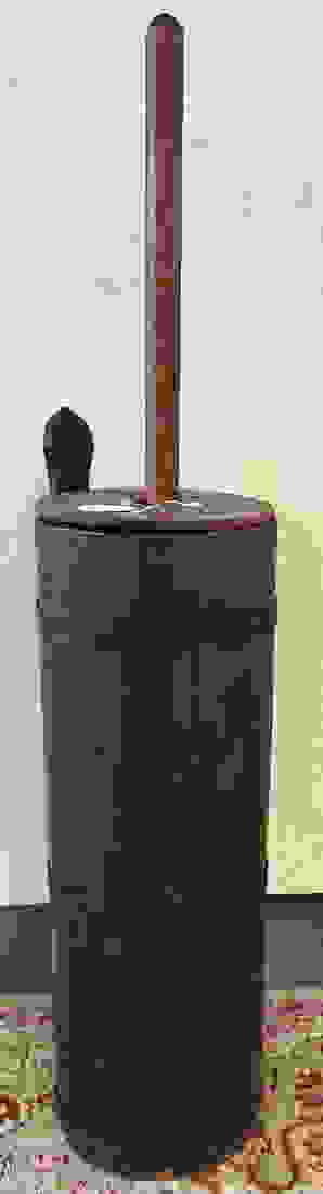 Early 19th Century Wooden Dasher Butter Churn In Old Brown Paint Auction