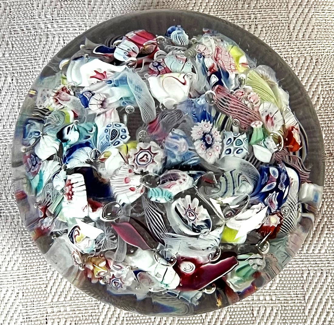 Murano Millifiori Art Glass Paperweight Auction